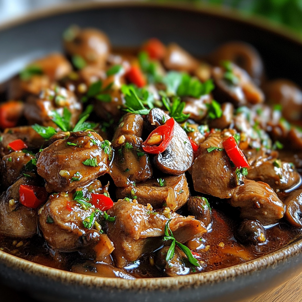 Flavor-Packed Spicy Chicken Livers with Mushrooms Recipe